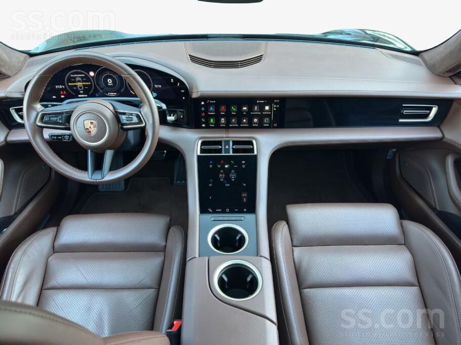 Black Porsche Taycan 2020 in Riga, with an engine capacity of 0.00 L and mileage of 49 thousand km for 72900 €, photo 8 on AUTOMOTO.COM.LV