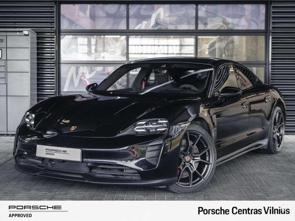 Black Porsche Taycan 2023 in Vilnius, with an engine capacity of 0.00 L and mileage of 56 thousand km for 79911 €, photo 1 on AUTOMOTO.COM.LV