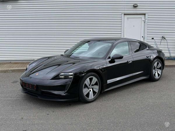 Black Porsche Taycan 2023 in Vilnius, with an engine capacity of 0.00 L and mileage of 57 thousand km for 62900 €, photo 1 on AUTOMOTO.COM.LV