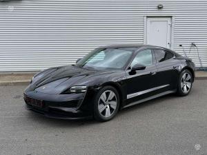 Black Porsche Taycan 2023 in Vilnius, with an engine capacity of 0.00 L and mileage of 57 thousand km for 62900 €, photo  on AUTOMOTO.COM.LV