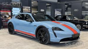 Zils Porsche Taycan 2023 Rīga, ar dzinēja tilpumu 0.00 L un nobraukumu 55 tūkst. km par 69990 €, foto 1 vietnē AUTOMOTO.COM.LV