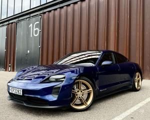 Blue Porsche Taycan 2020 in Kaunas, with an engine capacity of 0.00 L and mileage of 81 thousand km for 54000 €, photo  on AUTOMOTO.COM.LV