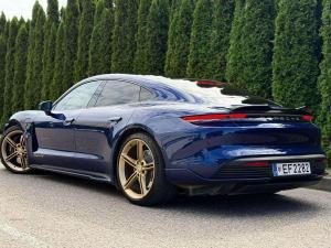 Blue Porsche Taycan 2020 in Kaunas, with an engine capacity of 0.00 L and mileage of 81 thousand km for 52999 €, photo 7 on AUTOMOTO.COM.LV
