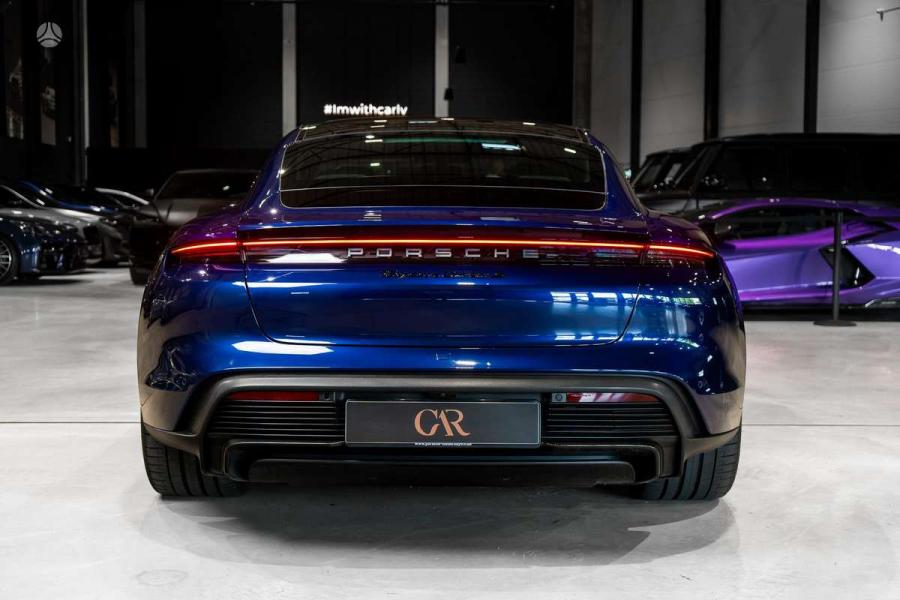 Blue Porsche Taycan 2021 in Riga, with an engine capacity of 0.00 L and mileage of 90 thousand km for 79900 €, photo 6 on AUTOMOTO.COM.LV