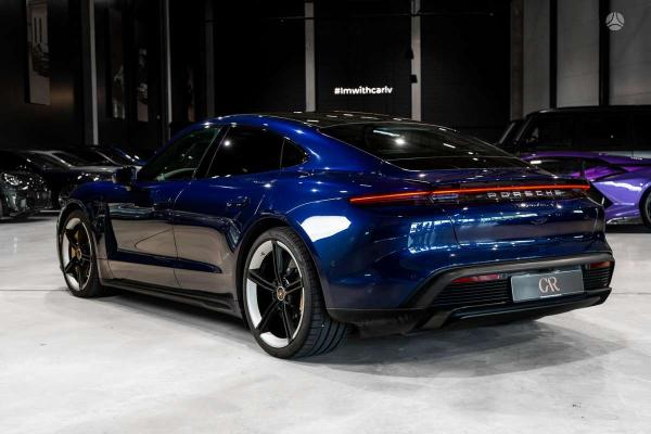 Blue Porsche Taycan 2021 in Riga, with an engine capacity of 0.00 L and mileage of 90 thousand km for 79900 €, photo 7 on AUTOMOTO.COM.LV