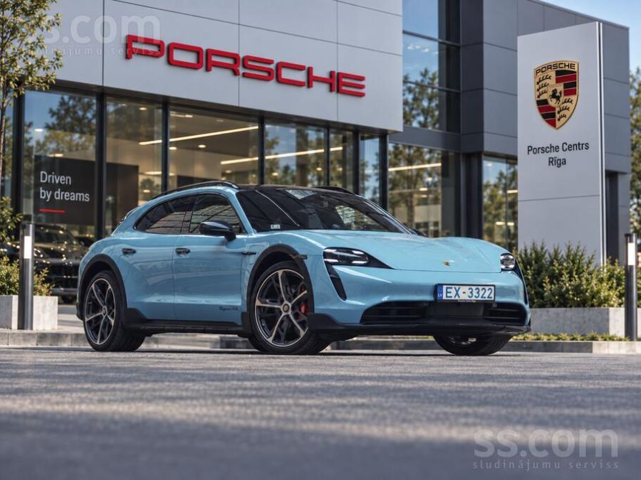Blue Porsche Taycan 2022 in Riga, with an engine capacity of 0.00 L and mileage of 0 thousand km for 74900 €, photo 4 on AUTOMOTO.COM.LV