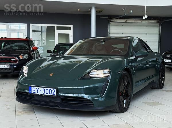 Green Porsche Taycan 2020 in Riga, with an engine capacity of 0.00 L and mileage of 77 thousand km for 69000 €, photo 3 on AUTOMOTO.COM.LV