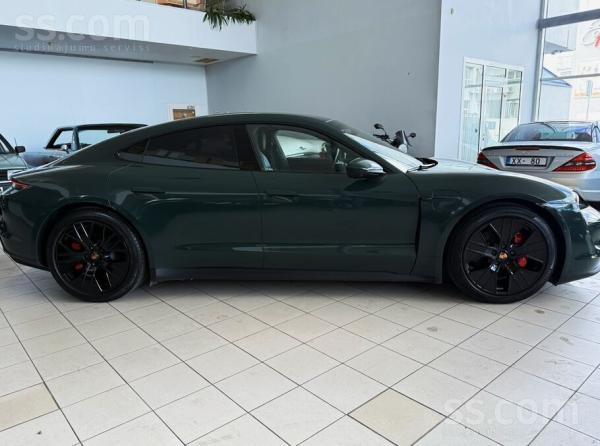 Green Porsche Taycan 2020 in Riga, with an engine capacity of 0.00 L and mileage of 77 thousand km for 69000 €, photo 4 on AUTOMOTO.COM.LV