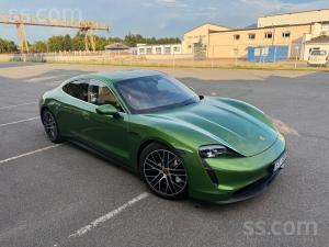 Green Porsche Taycan 2021 in Riga, with an engine capacity of 0.00 L and mileage of 0 thousand km for 62000 €, photo  on AUTOMOTO.COM.LV