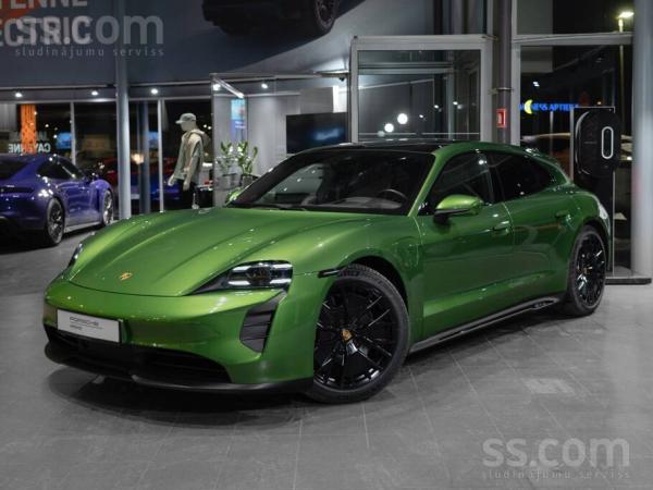 Zaļš Porsche Taycan 2023 Rīga, ar dzinēja tilpumu 0.00 L un nobraukumu 8 tūkst. km par 96900 €, foto 1 vietnē AUTOMOTO.COM.LV