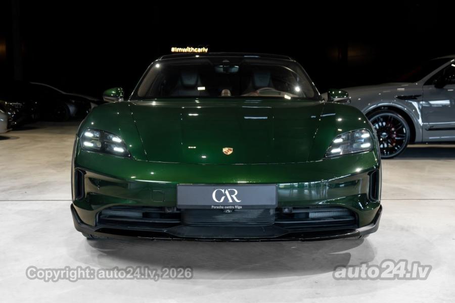 Green Porsche Taycan 2024 in Riga, with an engine capacity of 0.00 L and mileage of 40 thousand km for 94000 €, photo 3 on AUTOMOTO.COM.LV