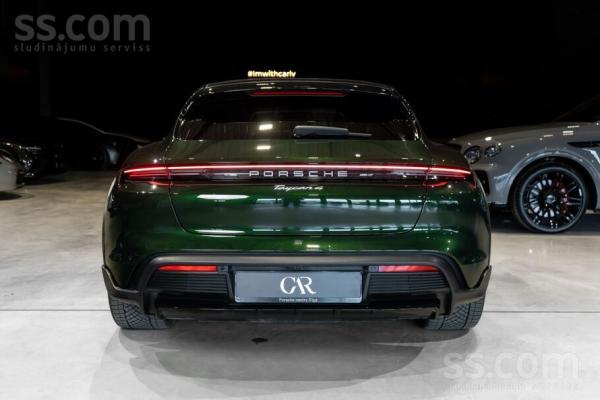 Green Porsche Taycan 2024 in Riga, with an engine capacity of 0.00 L and mileage of 39 thousand km for 94000 €, photo 4 on AUTOMOTO.COM.LV