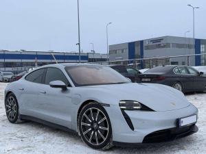 Grey Porsche Taycan 2021 in Vilnius, with an engine capacity of 0.00 L and mileage of 54 thousand km for 45000 €, photo  on AUTOMOTO.COM.LV