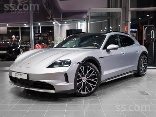 Grey Porsche Taycan 2025 in Riga, with an engine capacity of 0.00 L and mileage of 34 thousand km for 89900 €, photo 1 on AUTOMOTO.COM.LV