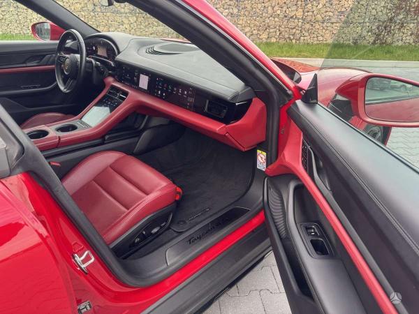 Red Porsche Taycan 2021 in Kaunas, with an engine capacity of 0.00 L and mileage of 49 thousand km for 65500 €, photo 11 on AUTOMOTO.COM.LV