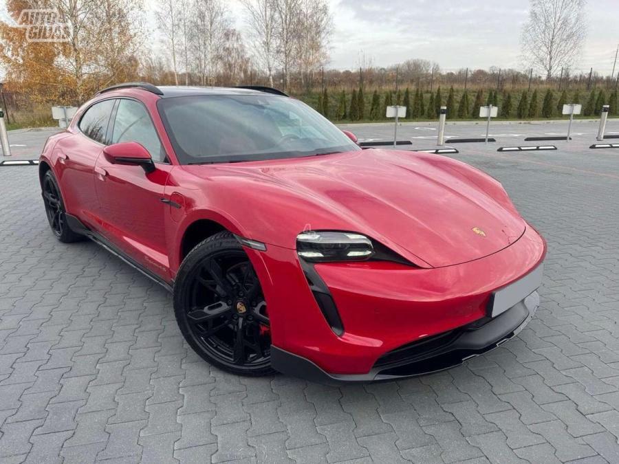 Red Porsche Taycan 2021 in Kaunas, with an engine capacity of 0.00 L and mileage of 56 thousand km for 58800 €, photo 4 on AUTOMOTO.COM.LV