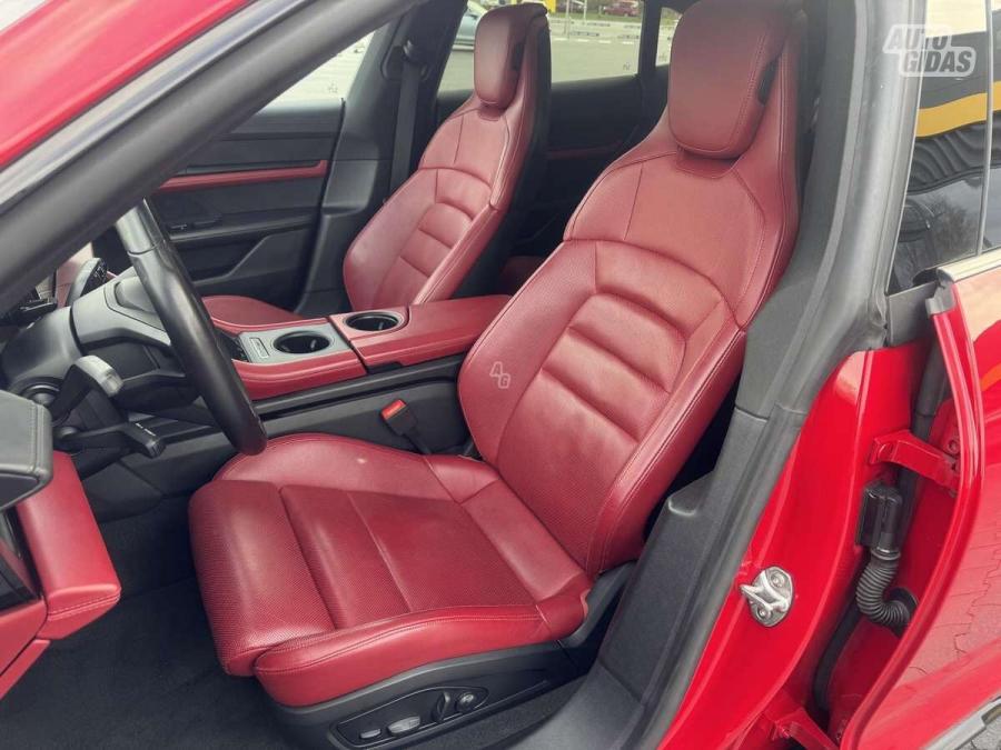 Red Porsche Taycan 2021 in Kaunas, with an engine capacity of 0.00 L and mileage of 56 thousand km for 58800 €, photo 14 on AUTOMOTO.COM.LV