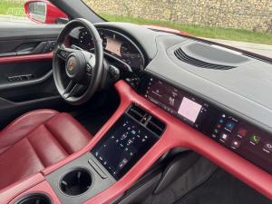 Red Porsche Taycan 2021 in Kaunas, with an engine capacity of 0.00 L and mileage of 56 thousand km for 58800 €, photo 23 on AUTOMOTO.COM.LV