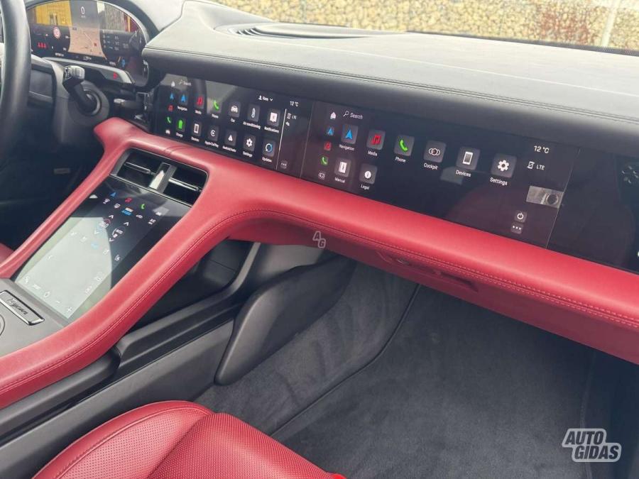 Red Porsche Taycan 2021 in Kaunas, with an engine capacity of 0.00 L and mileage of 56 thousand km for 58800 €, photo 27 on AUTOMOTO.COM.LV