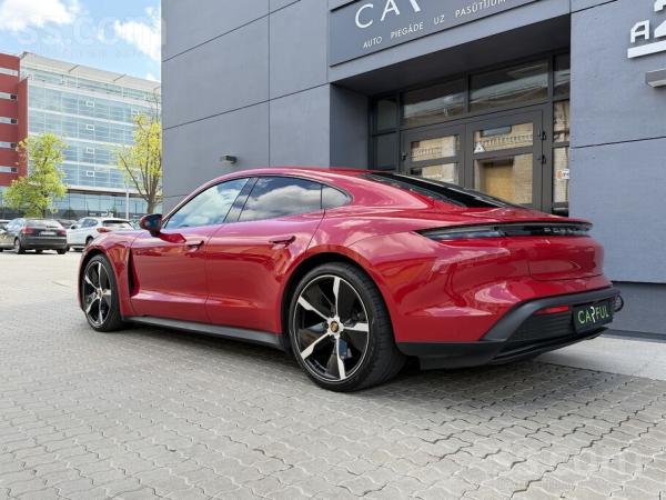 Red Porsche Taycan 2022 in Riga, with an engine capacity of 0.00 L and mileage of 92 thousand km for 59000 €, photo 7 on AUTOMOTO.COM.LV