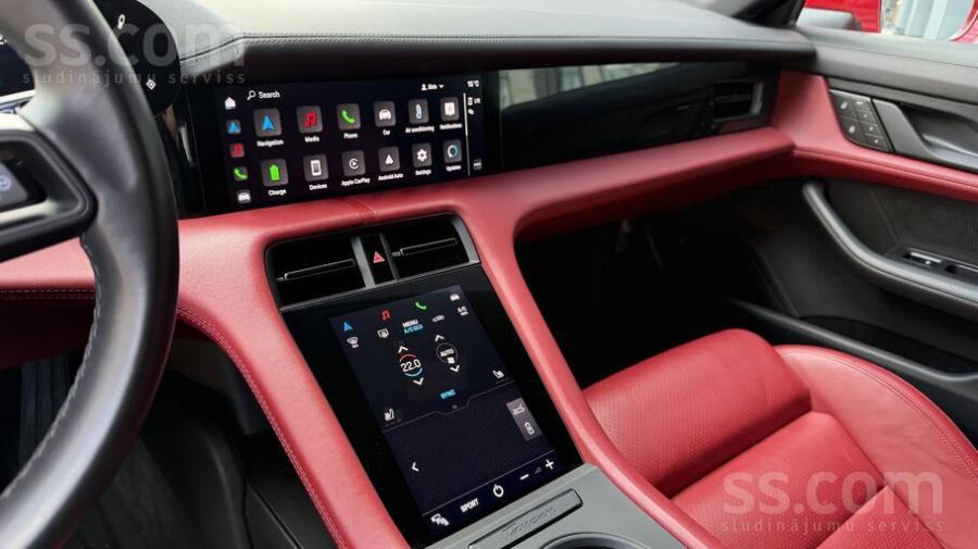 Sarkans Porsche Taycan 2022 Rīga, ar dzinēja tilpumu 0.00 L un nobraukumu 92 tūkst. km par 59000 €, foto 14 vietnē AUTOMOTO.COM.LV