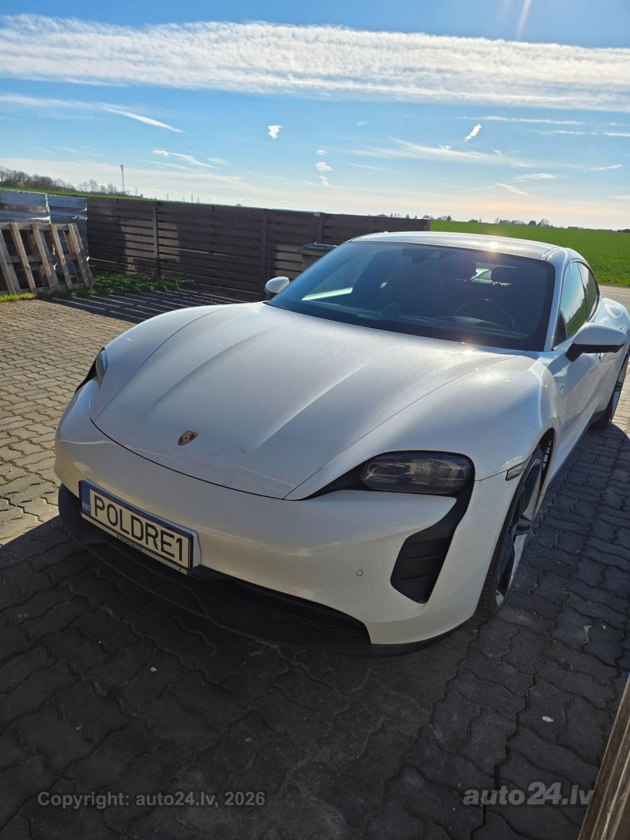 White Porsche Taycan 2021 in Tallinn, with an engine capacity of 0.00 L and mileage of 86 thousand km for 56900 €, photo 1 on AUTOMOTO.COM.LV