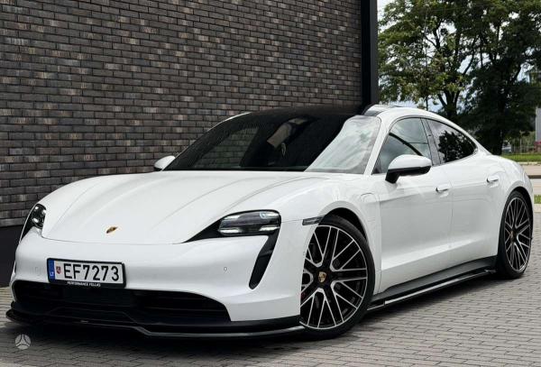 White Porsche Taycan 2020 in Kaunas, with an engine capacity of 0.00 L and mileage of 54 thousand km for 50000 €, photo 2 on AUTOMOTO.COM.LV