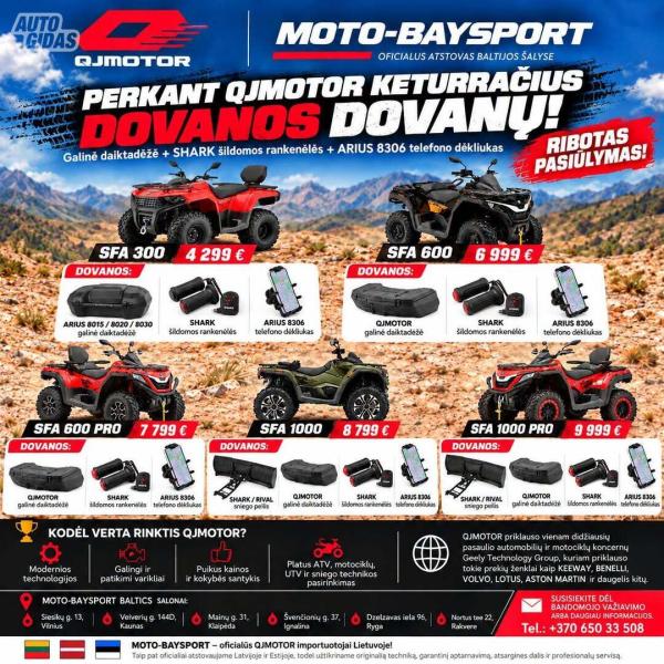 Ку Джей SFA 1000 2026 в Каунас на AUTOMOTO.COM.LV Черный Ку Джей SFA 1000 2026 в Каунас, объемом двигателя 1.00 л и пробегом 0 тыс. км за 8799 €, фото 1 на AUTOMOTO.COM.LV