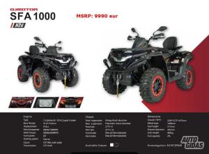 Ку Джей SFA 1000 2025 в Вильнюс, объемом двигателя 1.00 л и пробегом 0 тыс. км за 9990 €, фото 1 на AUTOMOTO.COM.LV