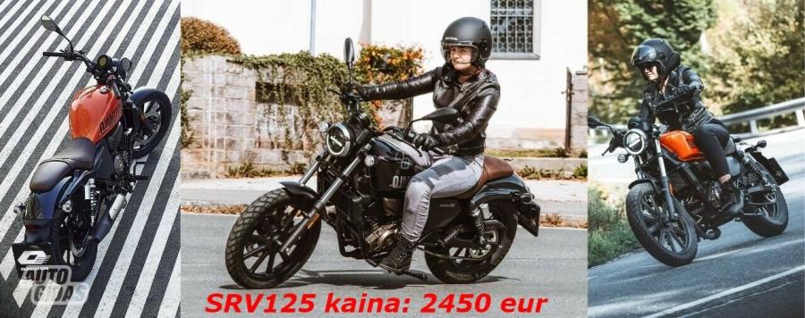 Черный Ку Джей SRV 125 2025 в Вильнюс, объемом двигателя 0.13 л и пробегом 0 тыс. км за 2699 €, фото 3 на AUTOMOTO.COM.LV