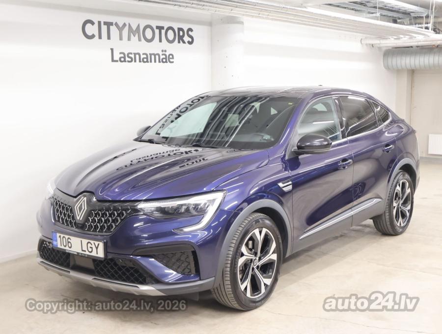 Blue Renault Arkana 2024 in Tallinn, with an engine capacity of 1.60 L and mileage of 46 thousand km for 23900 €, photo 1 on AUTOMOTO.COM.LV