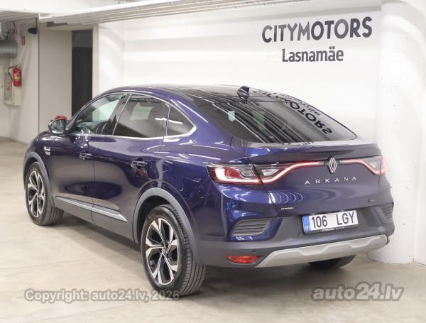 Blue Renault Arkana 2024 in Tallinn, with an engine capacity of 1.60 L and mileage of 46 thousand km for 23900 €, photo 4 on AUTOMOTO.COM.LV