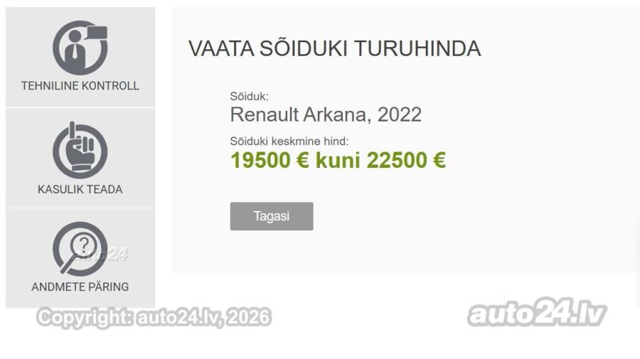 Grey Renault Arkana 2022 in Tallinn, with an engine capacity of 1.60 L and mileage of 68 thousand km for 20500 €, photo 11 on AUTOMOTO.COM.LV
