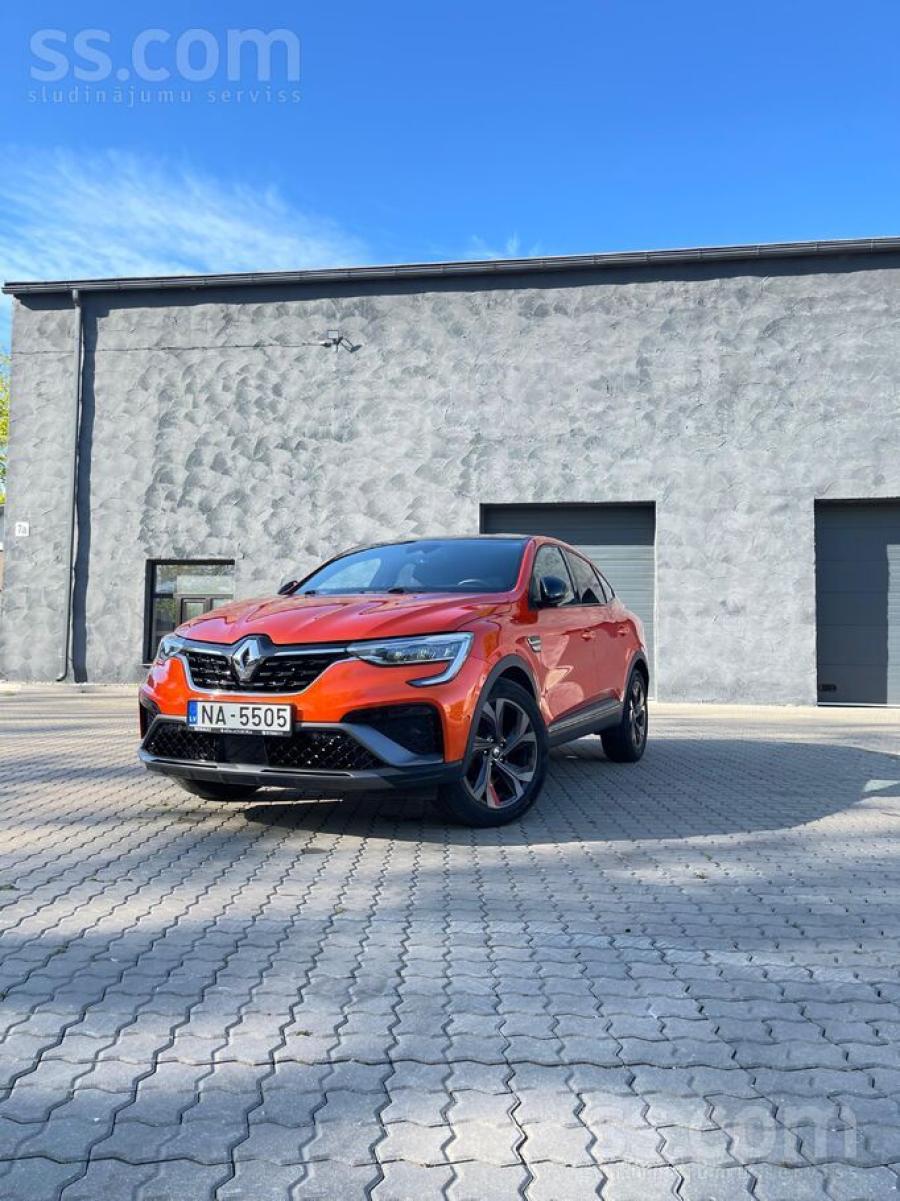 Orange Renault Arkana 2021 in Riga, with an engine capacity of 1.30 L and mileage of 77 thousand km for 15400 €, photo 3 on AUTOMOTO.COM.LV