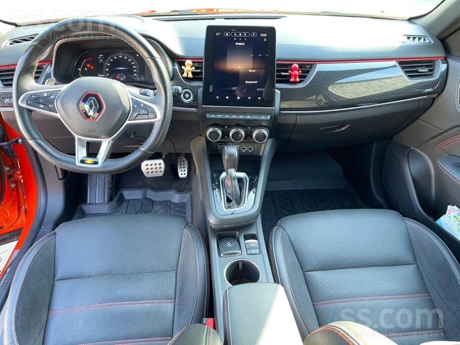 Orange Renault Arkana 2021 in Riga, with an engine capacity of 1.30 L and mileage of 77 thousand km for 15400 €, photo 8 on AUTOMOTO.COM.LV