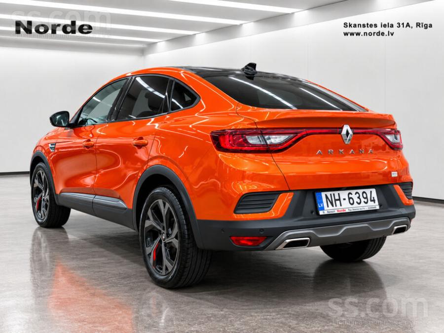 Orange Renault Arkana 2022 in Riga, with an engine capacity of 1.30 L and mileage of 42 thousand km for 19990 €, photo 4 on AUTOMOTO.COM.LV
