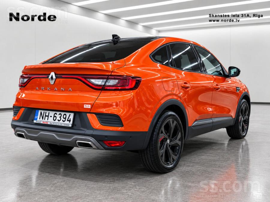 Orange Renault Arkana 2022 in Riga, with an engine capacity of 1.30 L and mileage of 42 thousand km for 19990 €, photo 5 on AUTOMOTO.COM.LV
