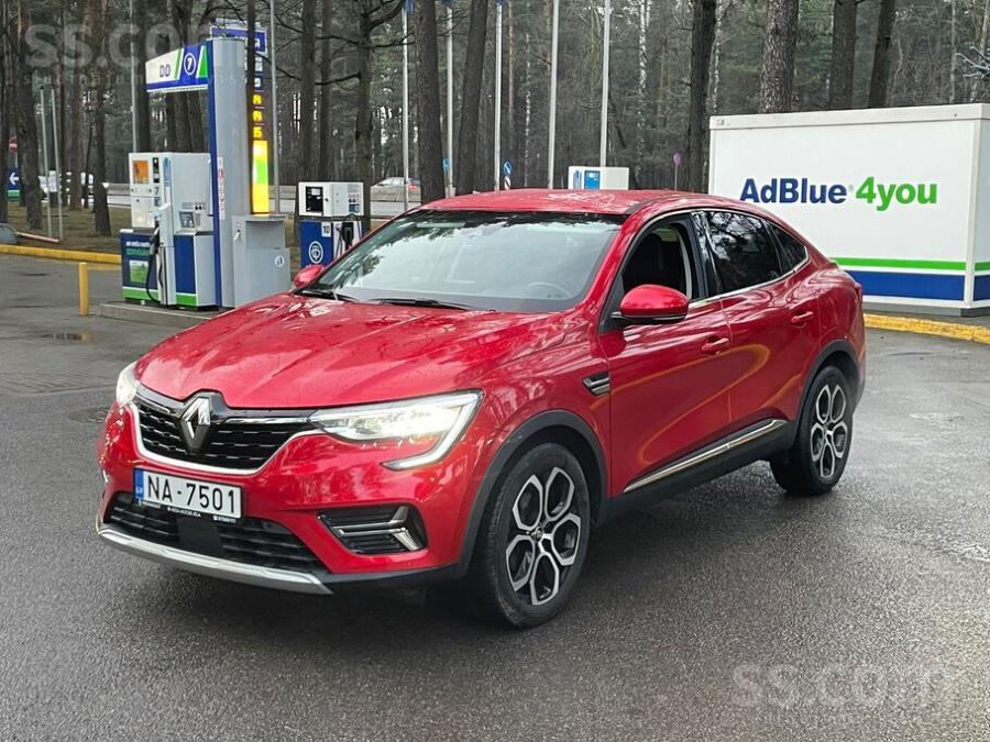 Red Renault Arkana 2021 in Riga, with an engine capacity of 1.60 L and mileage of 0 thousand km for 16799 €, photo 1 on AUTOMOTO.COM.LV