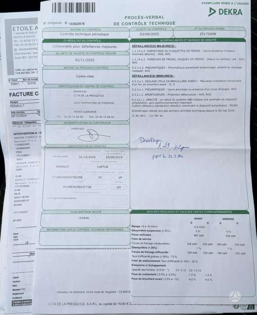 Blue Renault Captur 2019 in Taurage, with an engine capacity of 1.46 L and mileage of 176 thousand km for 8900 €, photo 55 on AUTOMOTO.COM.LV