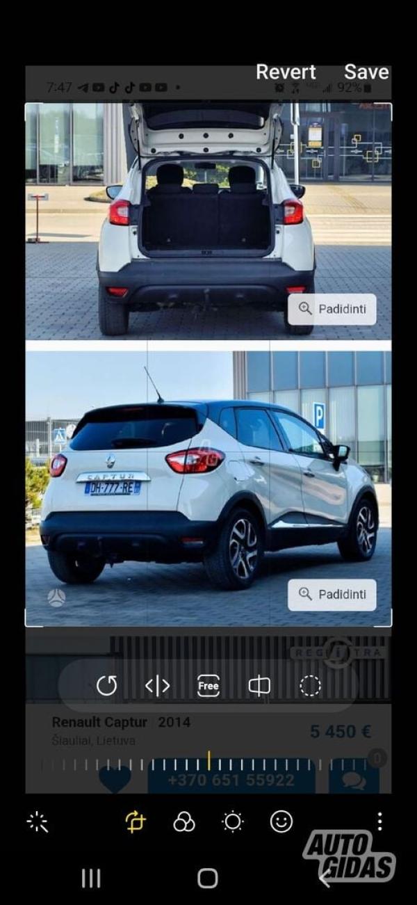 Renault Captur 2014 in Siauliai, with an engine capacity of 1.20 L and mileage of 230 thousand km for 5350 €, photo 3 on AUTOMOTO.COM.LV