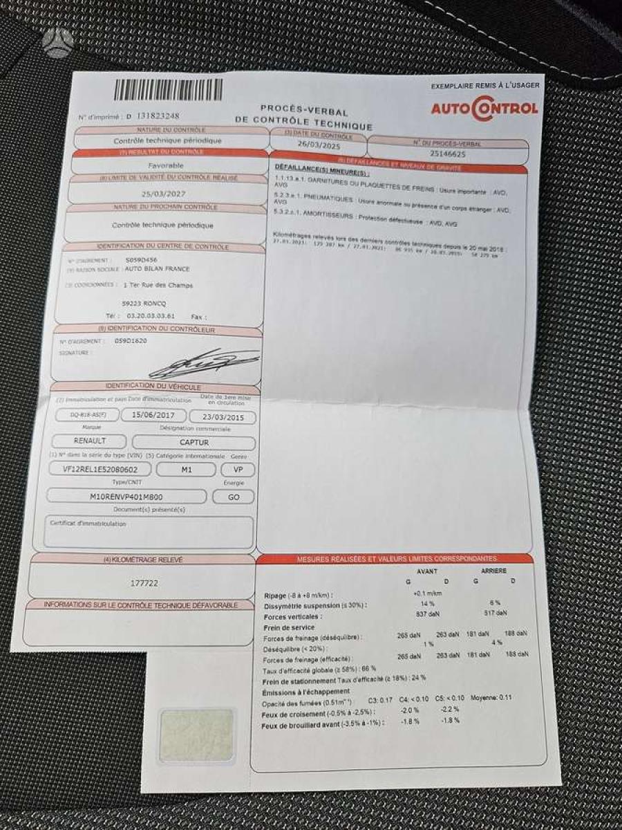 Серый Рено Каптур 2014 в Таураге, объемом двигателя 1.50 л и пробегом 207 тыс. км за 6300 €, фото 21 на AUTOMOTO.COM.LV