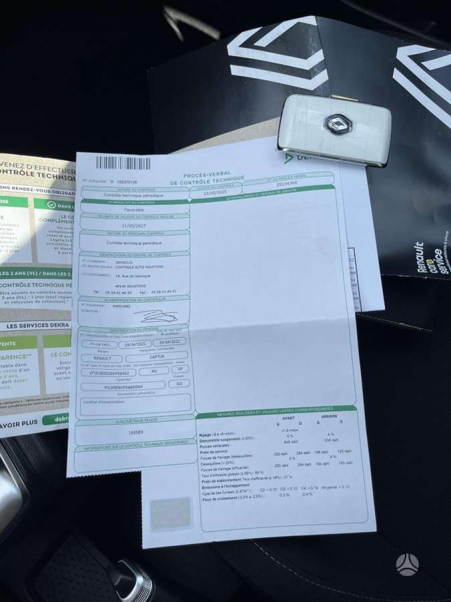 Grey Renault Captur 2021 in Taurage, with an engine capacity of 1.46 L and mileage of 199 thousand km for 9500 €, photo 28 on AUTOMOTO.COM.LV
