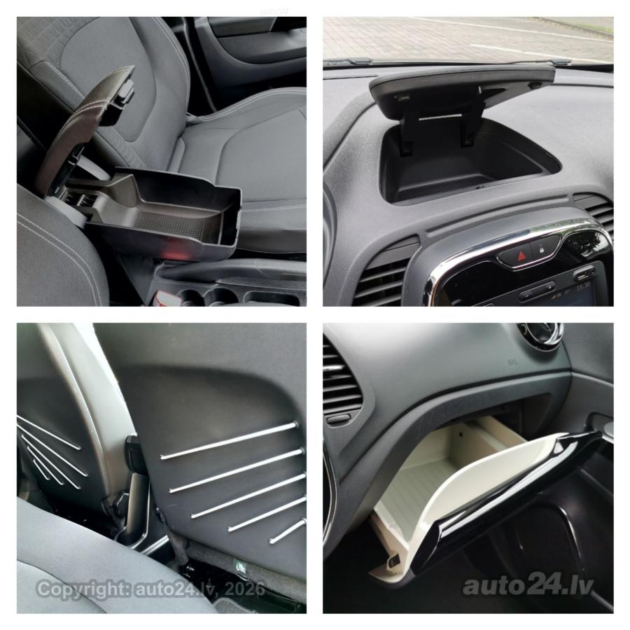 Grey Renault Captur 2016 in Tallinn, with an engine capacity of 1.20 L and mileage of 110 thousand km for 7700 €, photo 26 on AUTOMOTO.COM.LV