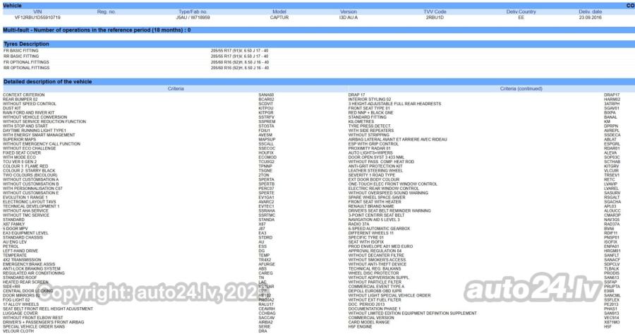 Renault Captur 2016 in Tallinn, with an engine capacity of 1.20 L and mileage of 75 thousand km for 9500 €, photo 14 on AUTOMOTO.COM.LV