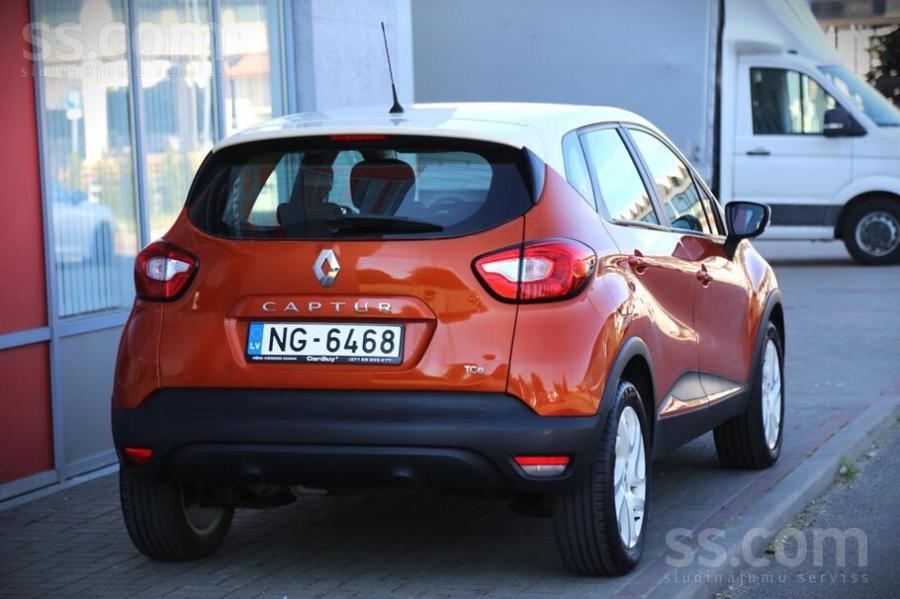 Orange Renault Captur 2013 in Riga, with an engine capacity of 1.20 L and mileage of 178 thousand km for 6495 €, photo 7 on AUTOMOTO.COM.LV