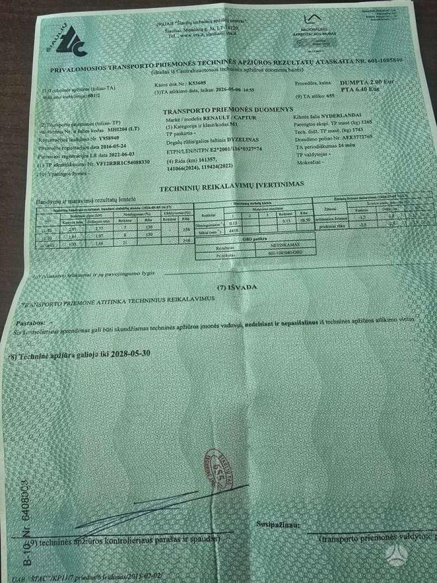 Красный Рено Каптур 2016 в Шяуляй, объемом двигателя 1.50 л и пробегом 162 тыс. км за 7550 €, фото 20 на AUTOMOTO.COM.LV