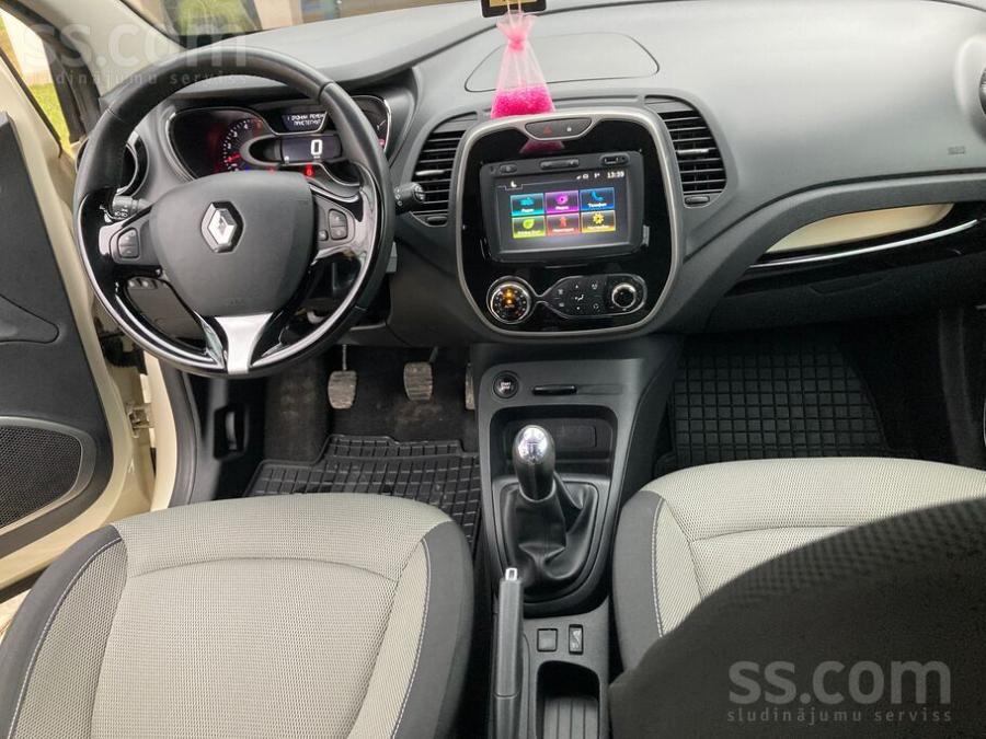 White Renault Captur 2016 in Ogre, with an engine capacity of 1.50 L and mileage of 190 thousand km for 8250 €, photo 14 on AUTOMOTO.COM.LV