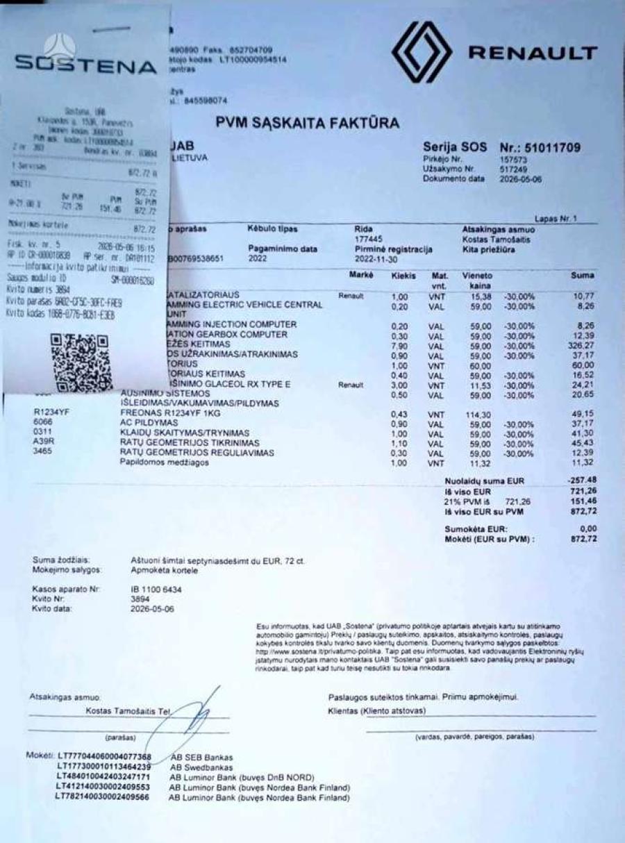 Balts Renault Captur 2022 Panevēža, ar dzinēja tilpumu 1.60 L un nobraukumu 178 tūkst. km par 12999 €, foto 27 vietnē AUTOMOTO.COM.LV