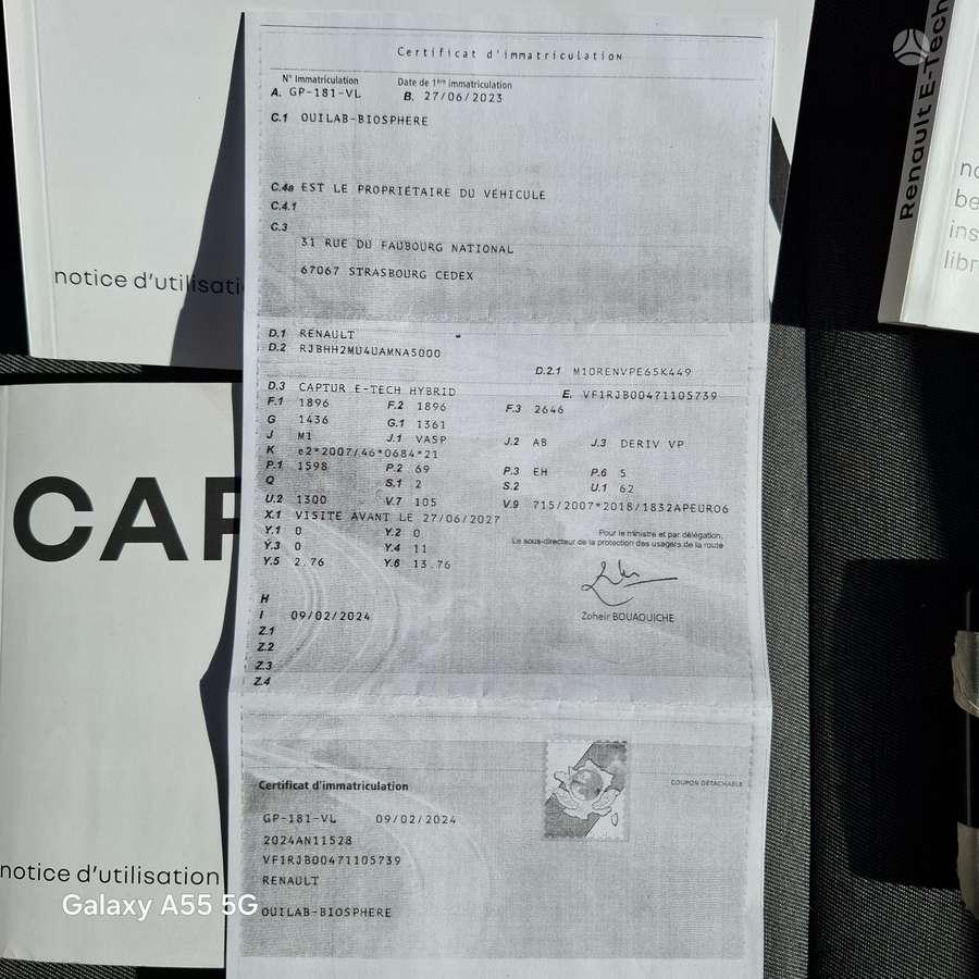 White Renault Captur 2023 in Taurage, with an engine capacity of 1.60 L and mileage of 218 thousand km for 9600 €, photo 16 on AUTOMOTO.COM.LV