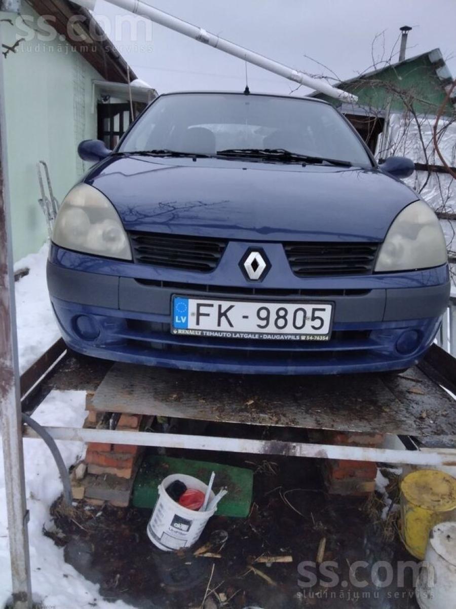 Blue Renault Clio 2005 in Riga, with an engine capacity of 1.40 L and mileage of 187 thousand km for 750 €, photo 1 on AUTOMOTO.COM.LV